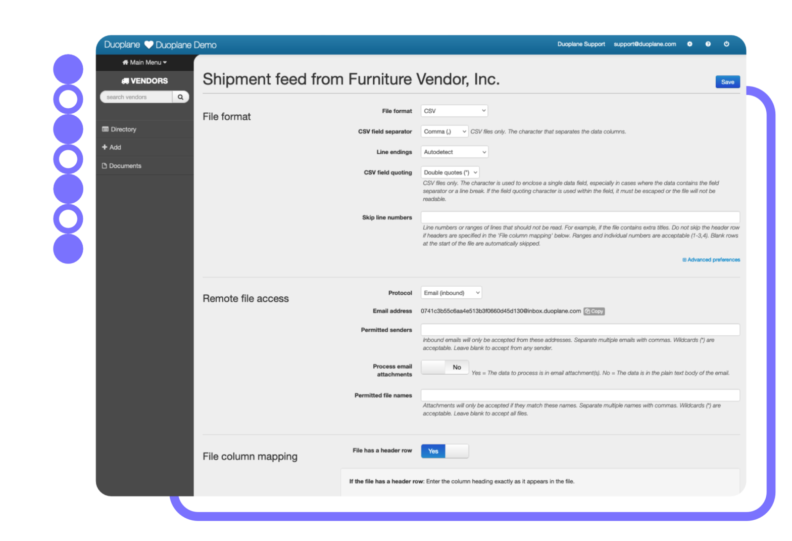 Shipment Feeds - Duoplane